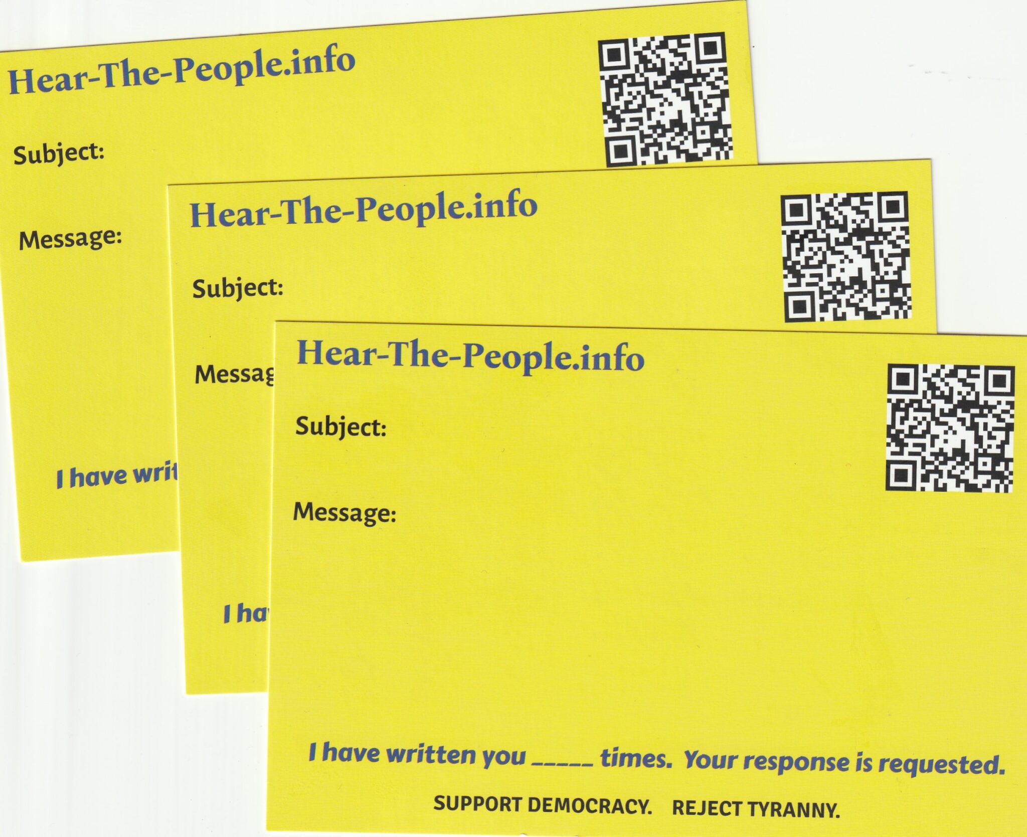Read Send a Yellow Complaint Postcard to your Representatives now from ...